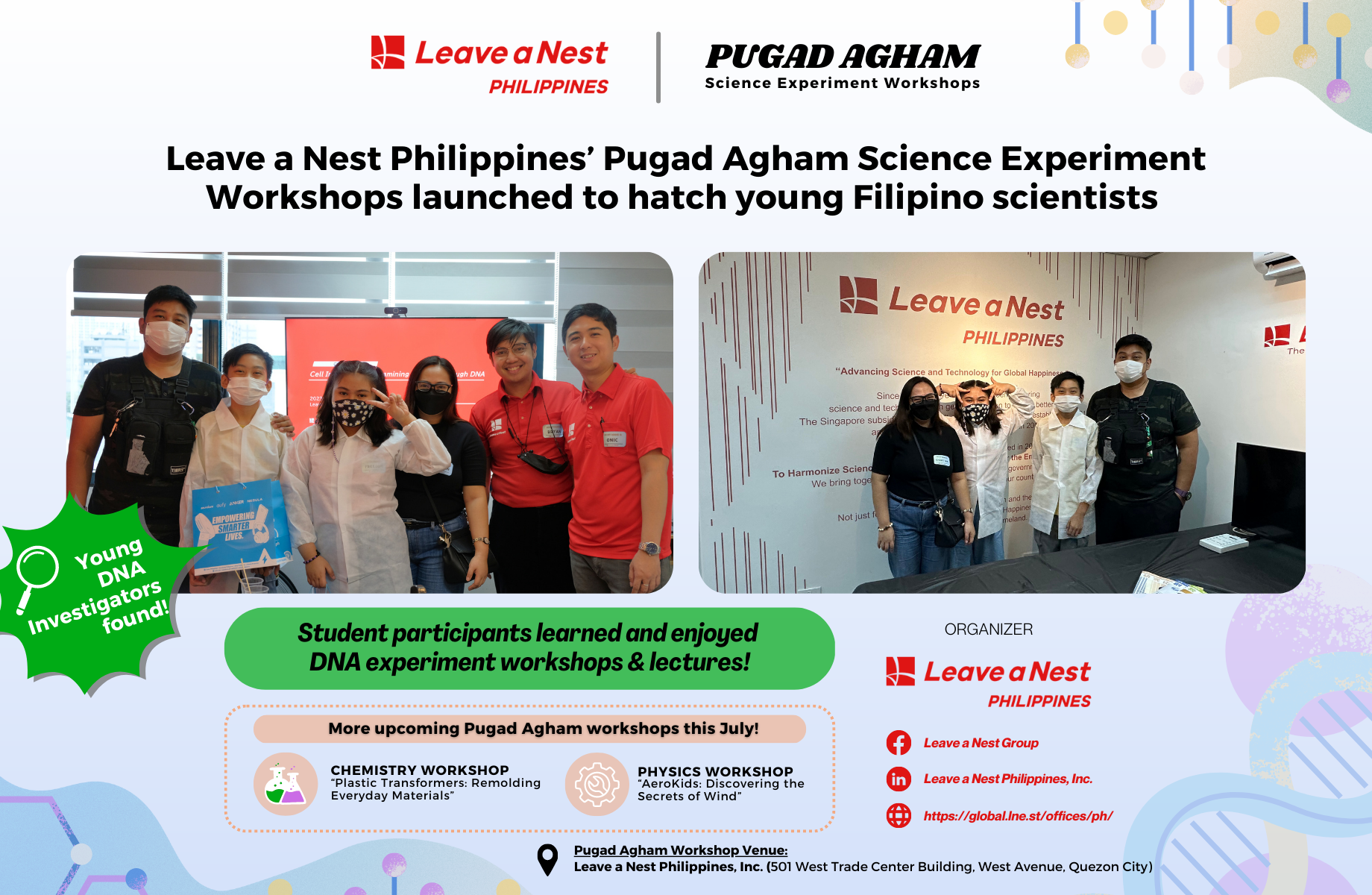Leave a Nest Philippines’ Pugad Agham Science Experiment Workshops launched to hatch young ...