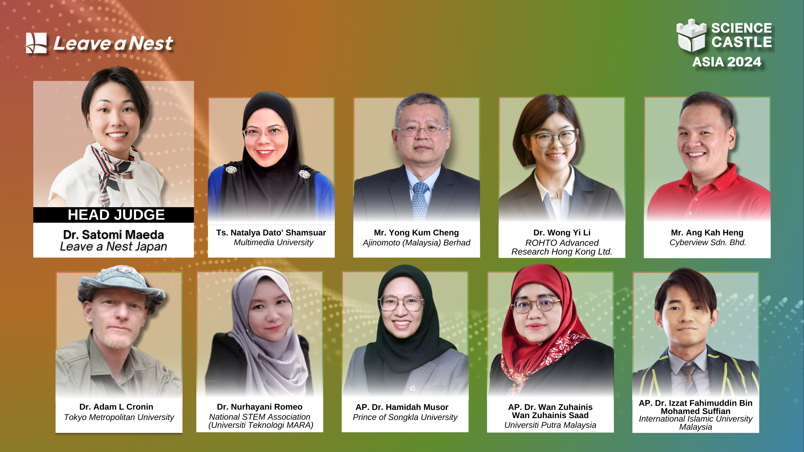Meet the Judges for Science Castle in Asia 2024! | Leave a Nest