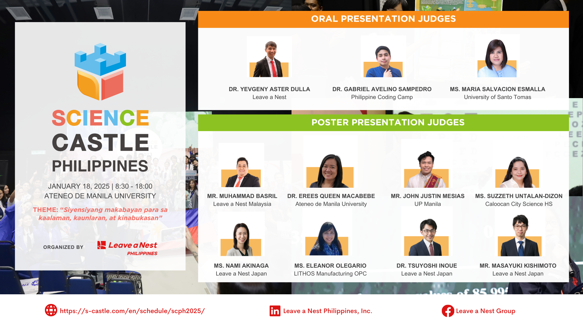 Announcing the Esteemed Panel of Judges for Science Castle Philippines ...