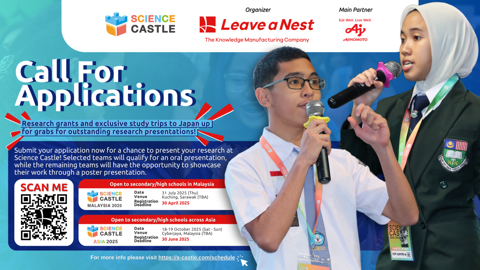 Applications Now Open for Science Castle Grant Ajinomoto (Malaysia ...