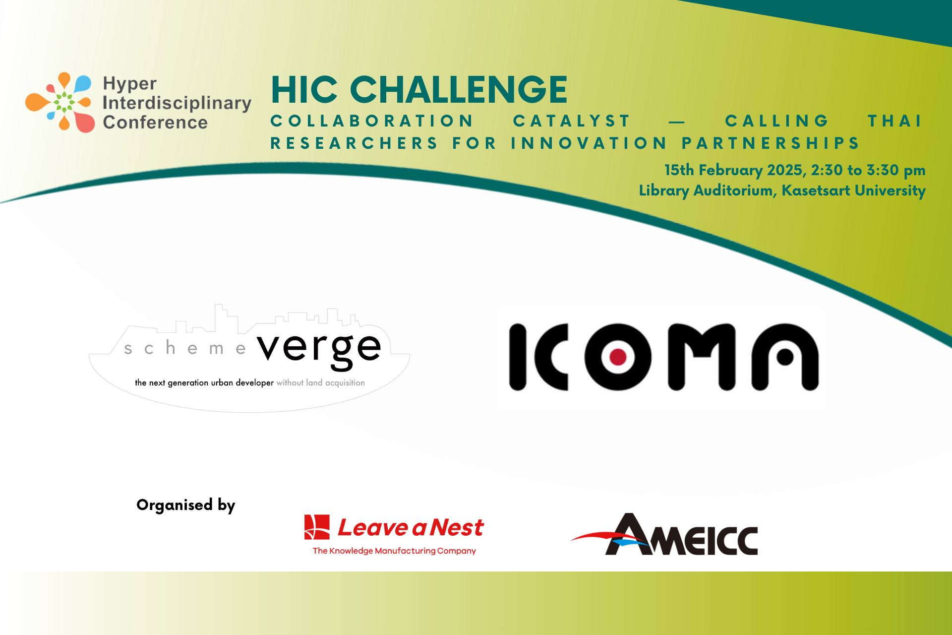 New Session at Hyper Interdisciplinary Conference in Thailand 2025. HIC Challenge! | Leave a Nest