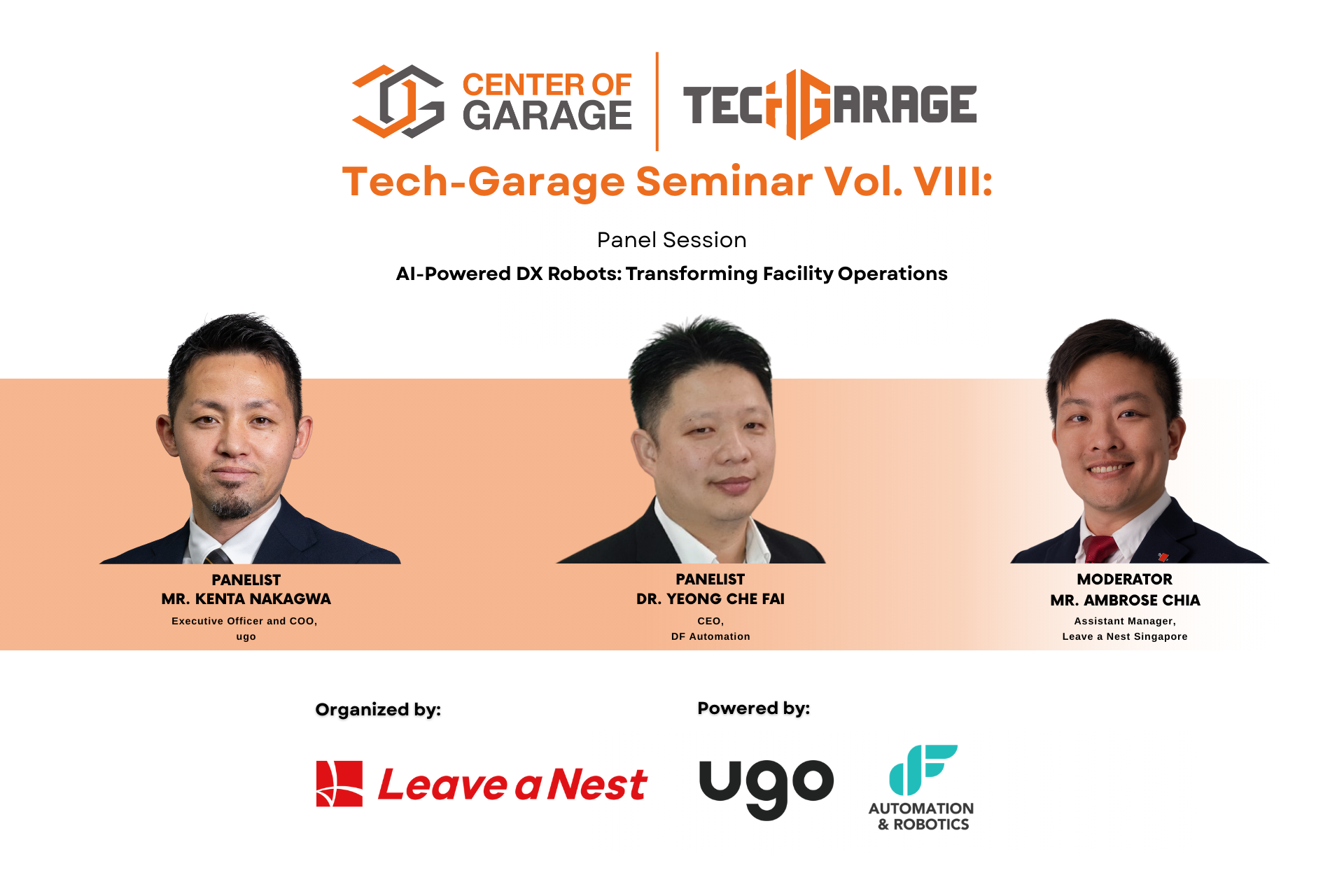 Leave a Nest Singapore, ugo & DF Automation Host Tech-Garage Seminar Vol. 8 on AI-Powered DX ...
