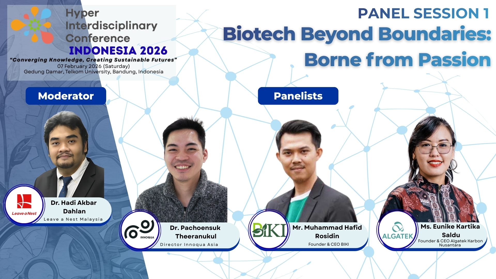 Biotech Beyond Boundaries: Borne from Passion — Panel Session 1 at HIC ...